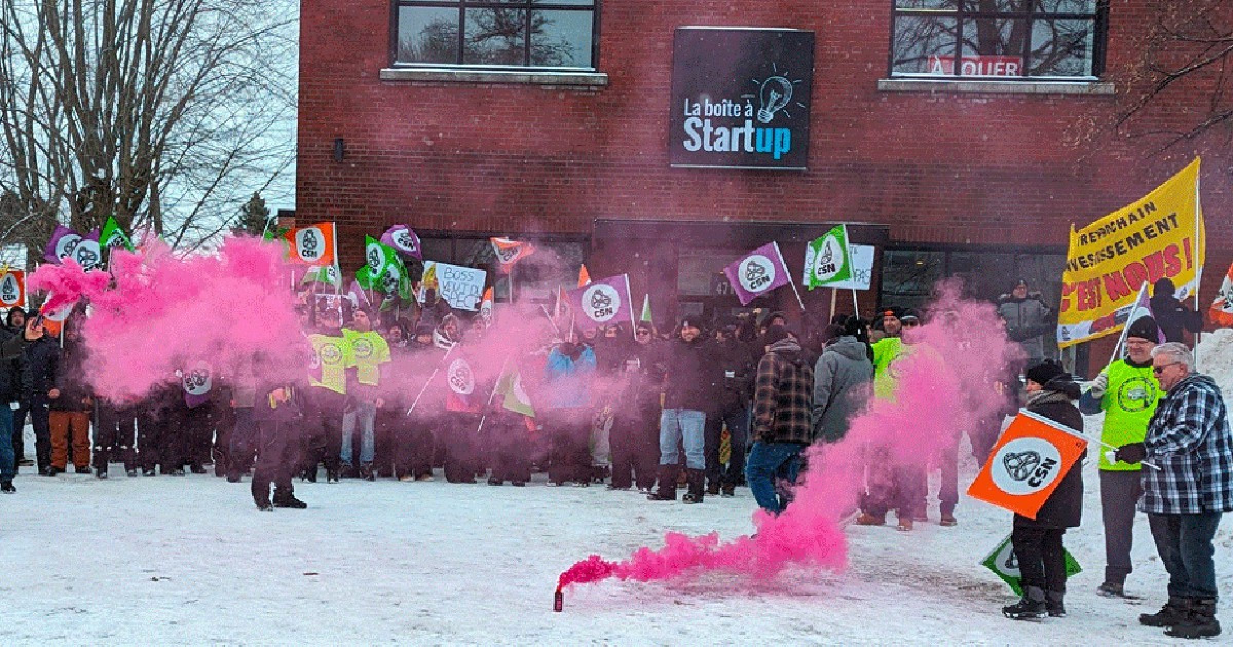 Les syndiqué-es de l’usine Bridgestone de Joliette se mobilisent